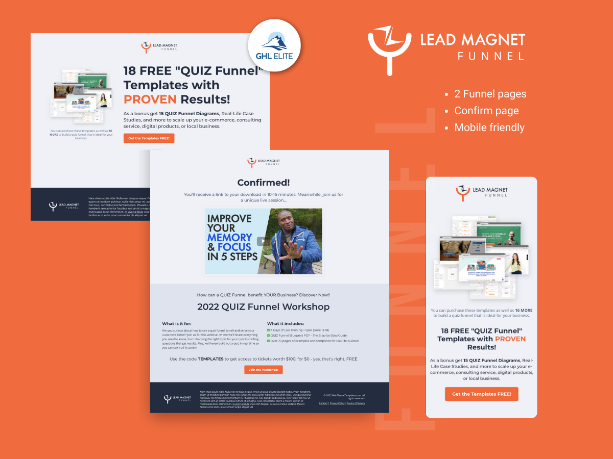 Lead Magnet Funnel - GHLElite – Gohighlevel Website & Funnel Templates