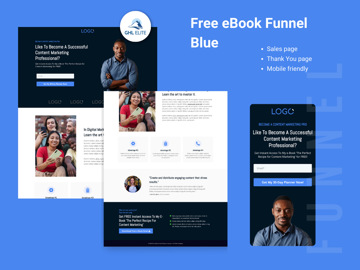 Free eBook Funnel - GHLElite – Gohighlevel Website & Funnel Templates